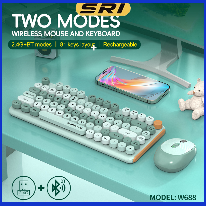 Mini Bluetooth Wireless Keyboard Set Air Slim keyboard 81 keys 3 modes ...