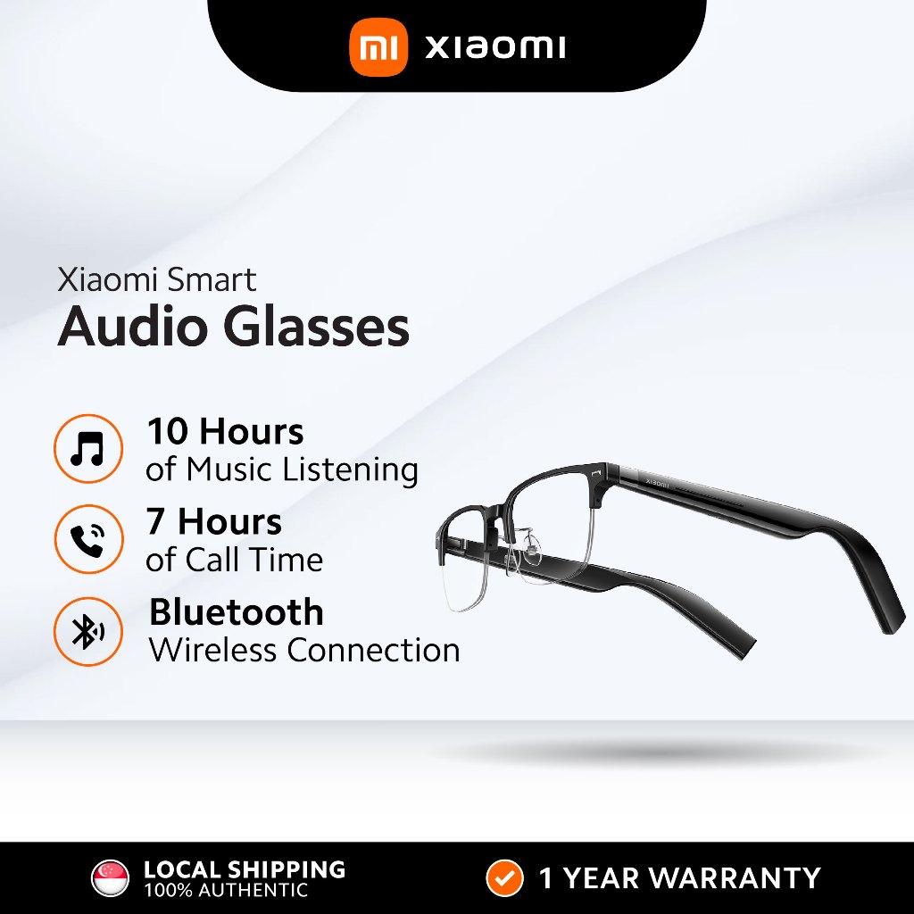 Xiaomi Smart Audio Glass Listen Music Call Bluetooth Long Battery For ...