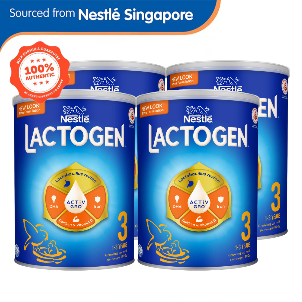 [Bundle of 4] Nestle Lactogen Stage 3 Growing Up Milk Formula 800g ...
