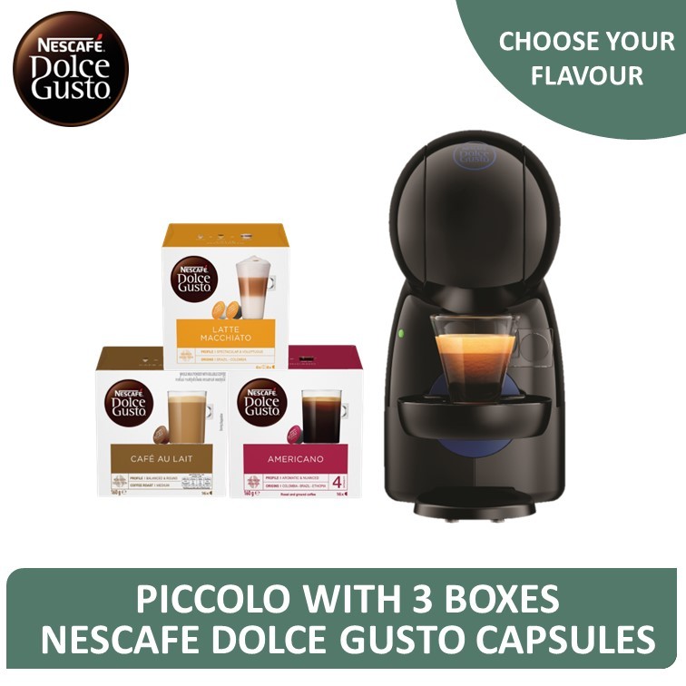 NESCAFE Dolce Gusto PICCOLO XS Coffee Machine with 3 Boxes Nescafe Dolce Gusto Capsules | Shopee ...