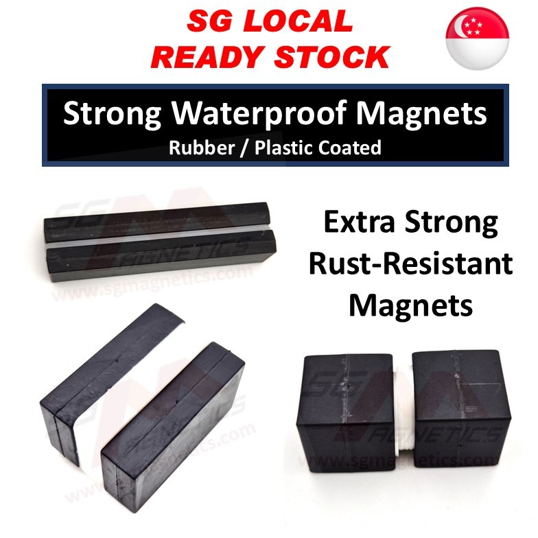 EXTRA STRONG Waterproof Magnets - Durable "Unbreakable" Rubber Plastic ...