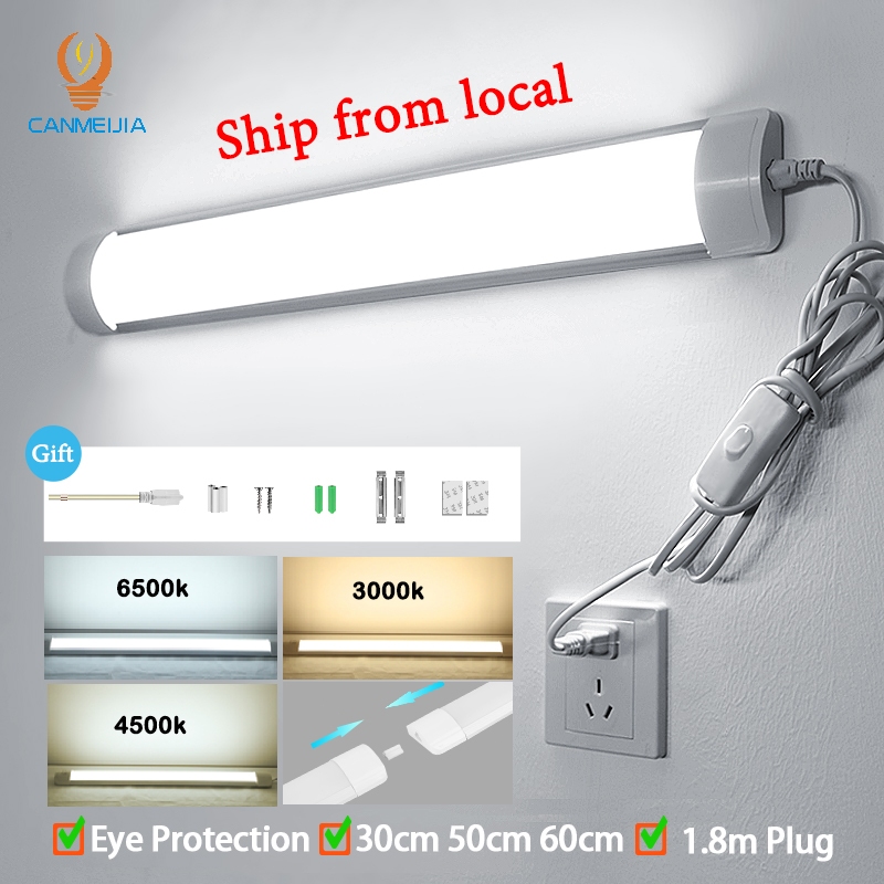 Tricolor Led Tube Light With Plug T5 Tube Bar Cabinet 2ft Desk Lamp ...