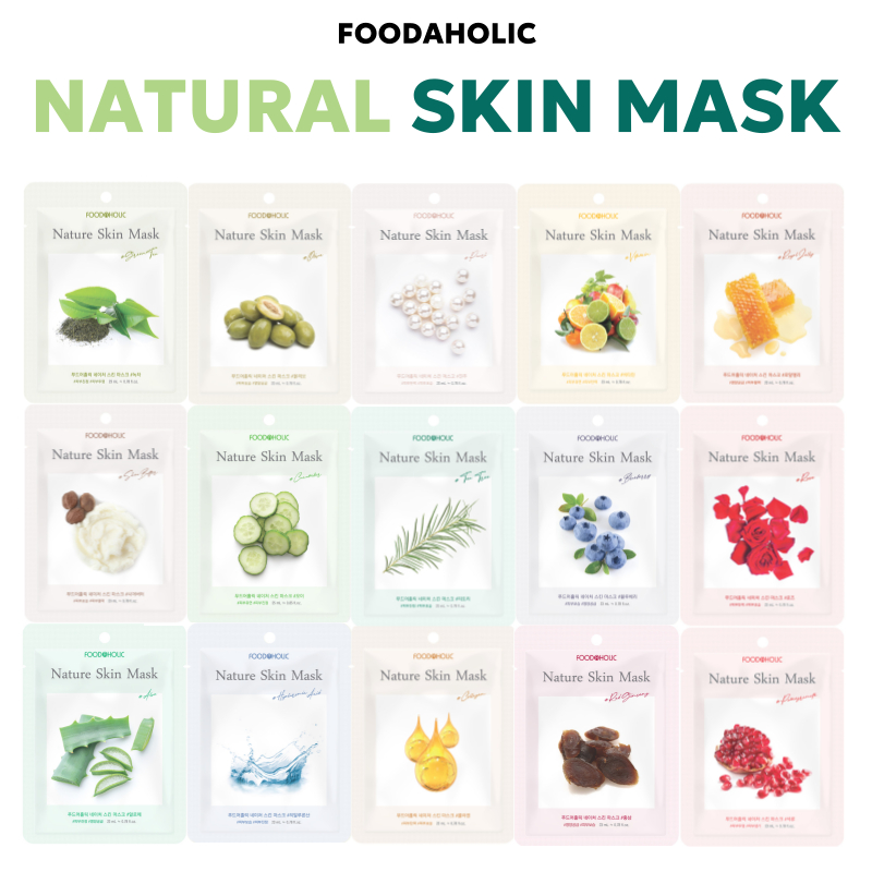 FOODAHOLIC Natural Skin Face Mask Sheet 1sheet - Moisturizng and ...
