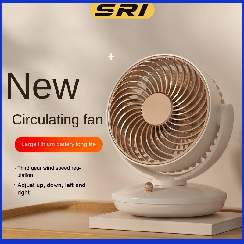 Mini Table Fan USB Portable Fan 5000mAh Strong Wind for Office Outdoor ...