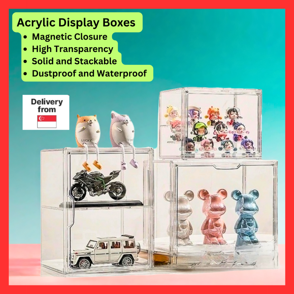 2/3/4 Layers Acrylic Display Case Blind Box Molly Popmart Labubu ...