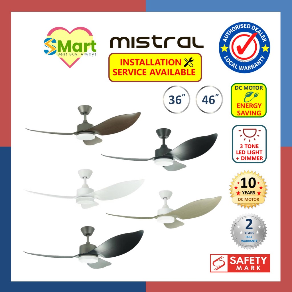 Mistral D'Fan Space 36"/46" Ceiling Fan with Remote Control | Shopee ...
