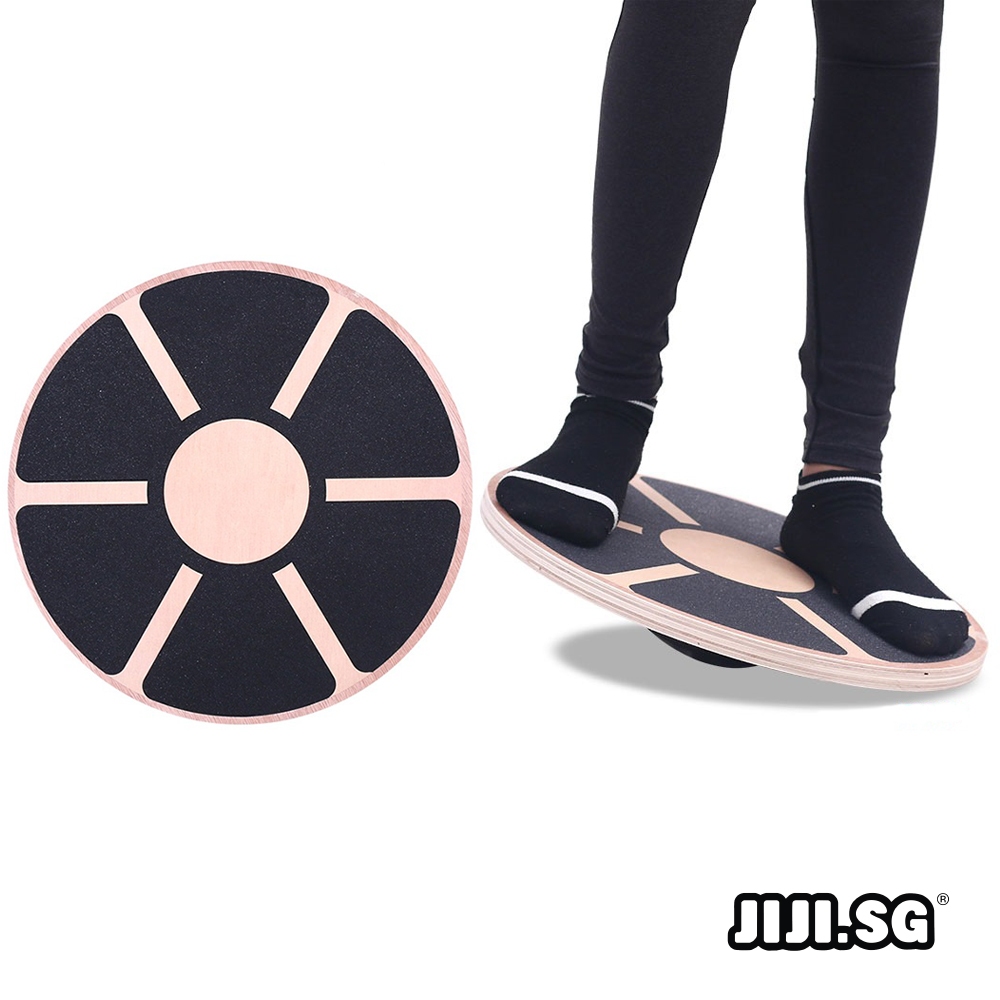 (JIJI.SG) [Clearance] Wooden Balance Board - Stability / Balancing ...