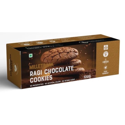 MILLET BANK: Ragi Chocolate Cookies - 100G (PRODUCTION 02/01/25 EXPIRY ...