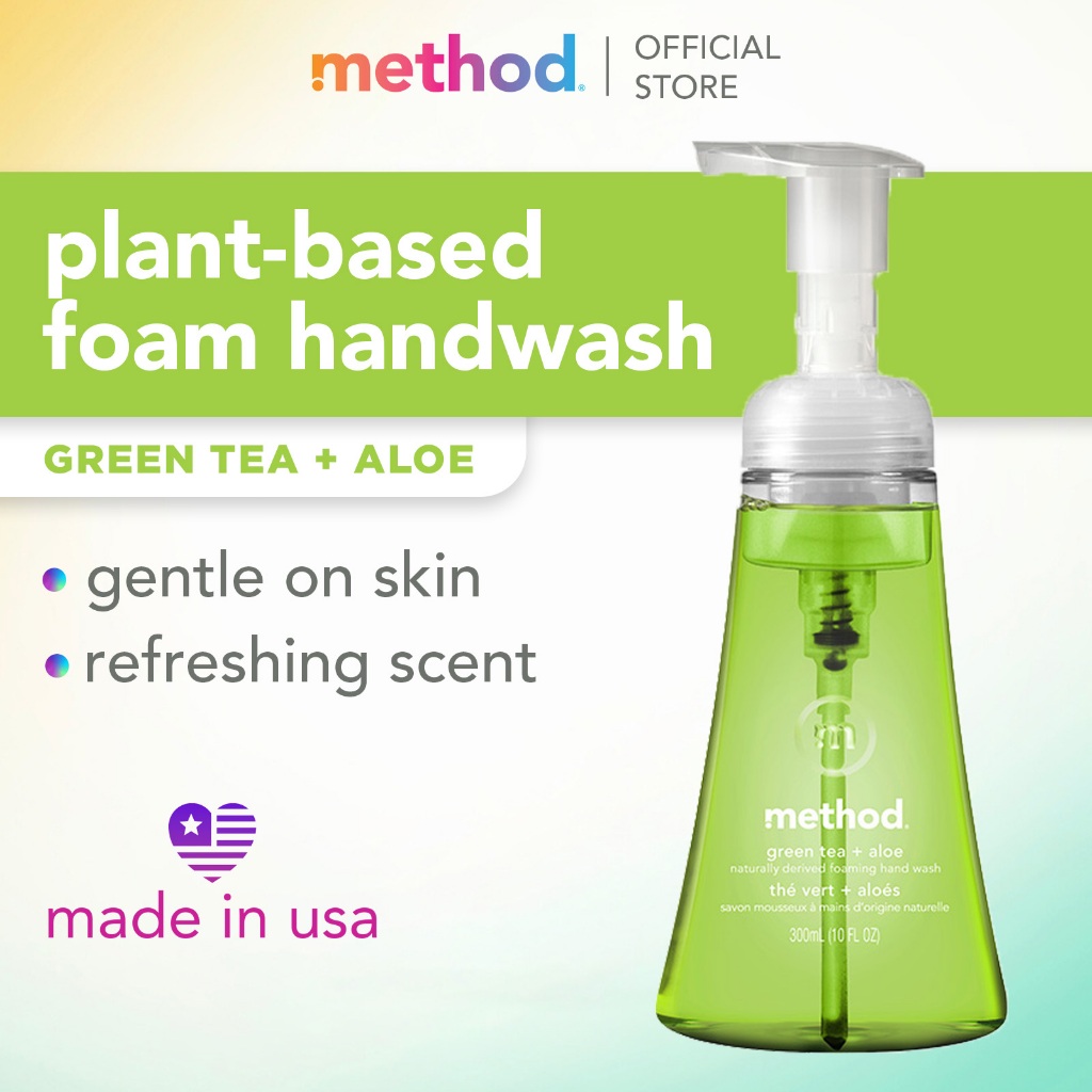 Method foaming hand wash - green tea + aloe 300ml | Shopee Singapore