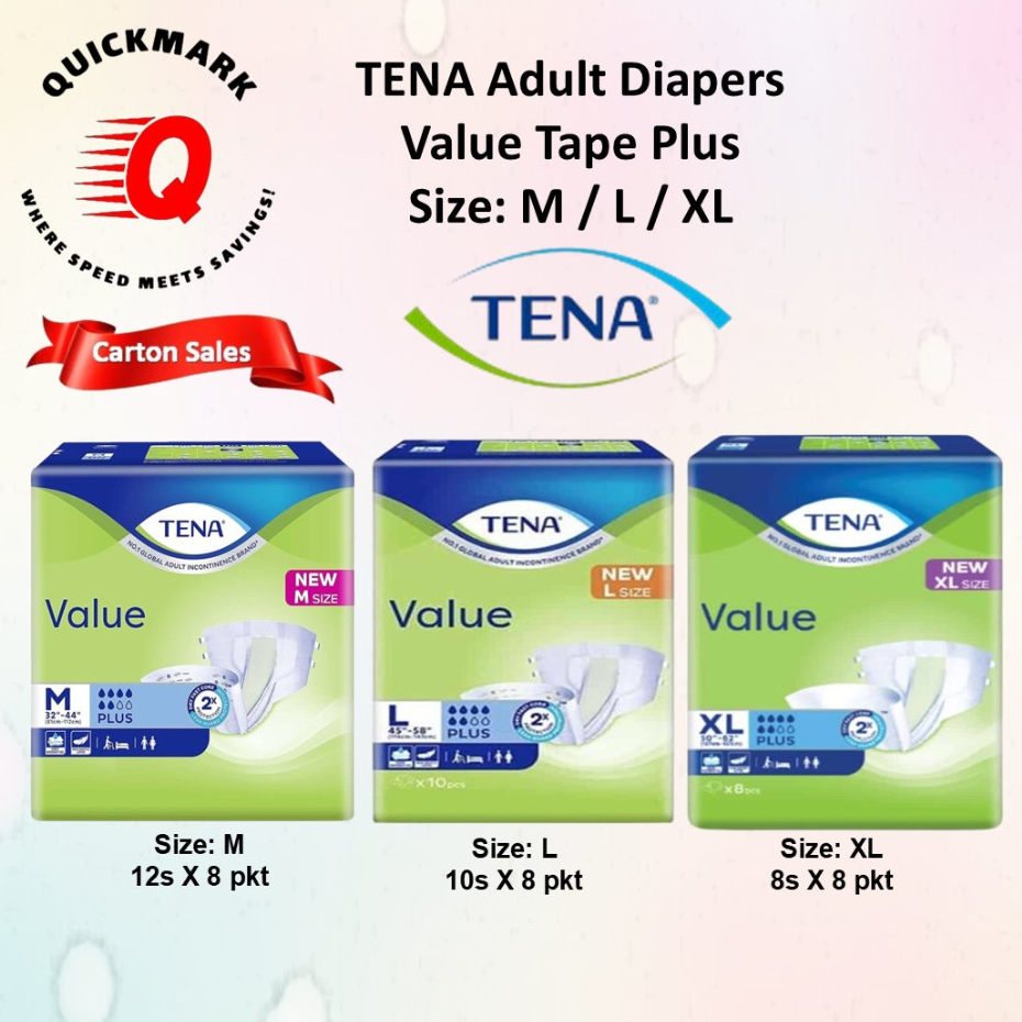 TENA Value Adult Diapers / Tape / Pants / Carton Sales / Lowest Price | Shopee Singapore