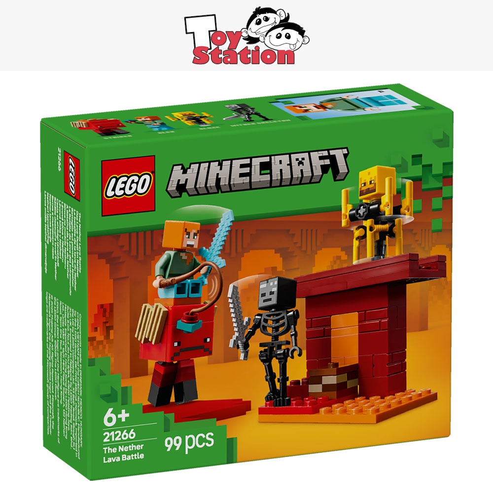 LEGO Minecraft 21266 The Nether Lava Battle | Shopee Singapore