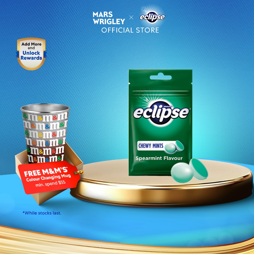 Eclipse Chewy Mints Spearmint Bag 45g Candy / Intense Freshness ...