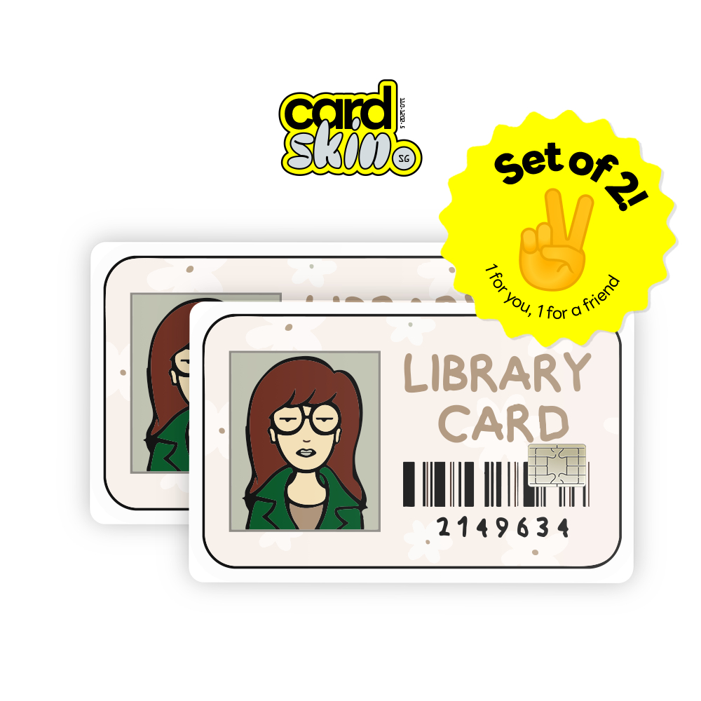 (2pc) Daria Library Card - Matte Credit Card Vinyl Skin - Premium ...