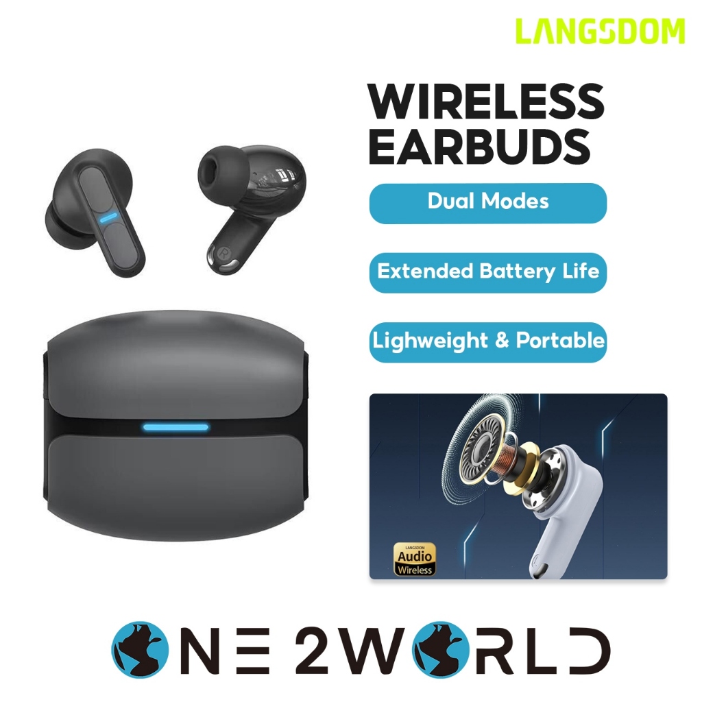 LANGSDOM TG12B Pro TWS Earbuds: Retro Sci-Fi Design, Ultra-Low Latency ...