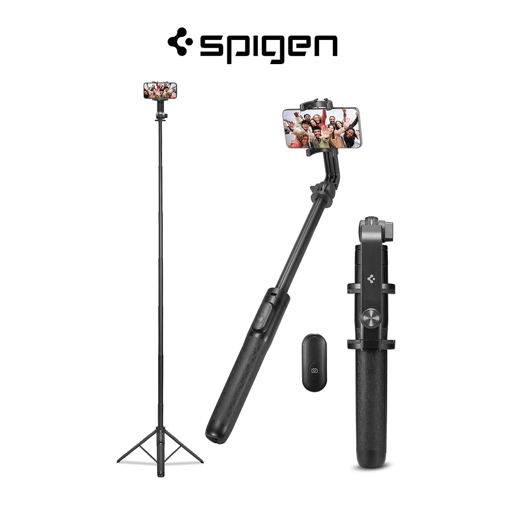 Spigen 160cm Selfie Stick Tripod With Remote Control S560W Bluetooth Selfie Stick Tripod Stand ...