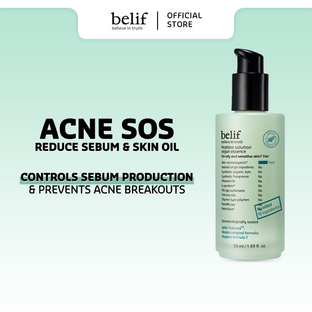 belif Problem Solution Vegan Essence 50ml | Shopee Singapore