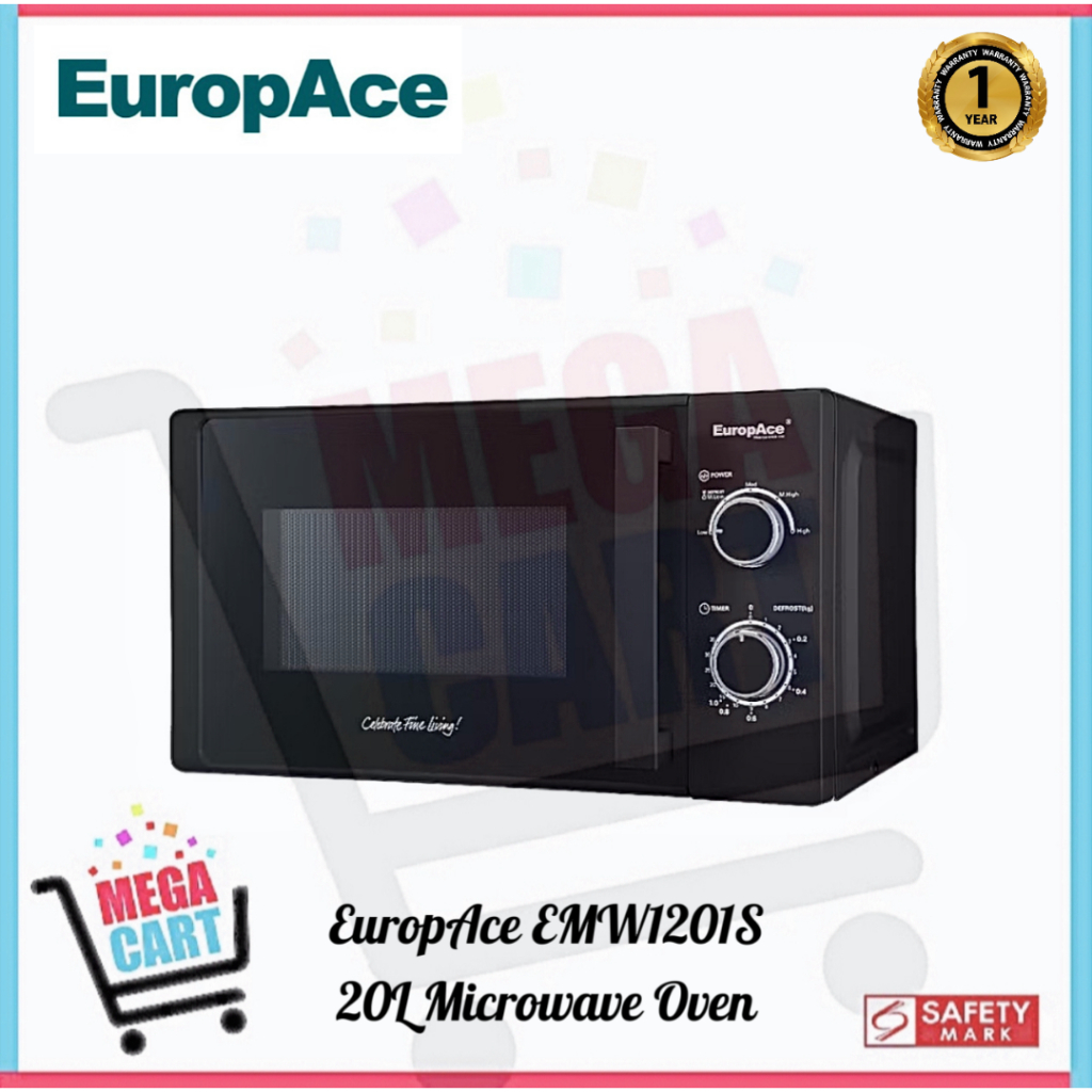 Europace 20L Microwave Oven EMW1201S | EMW 1201S (BLACK) - (1 Year ...