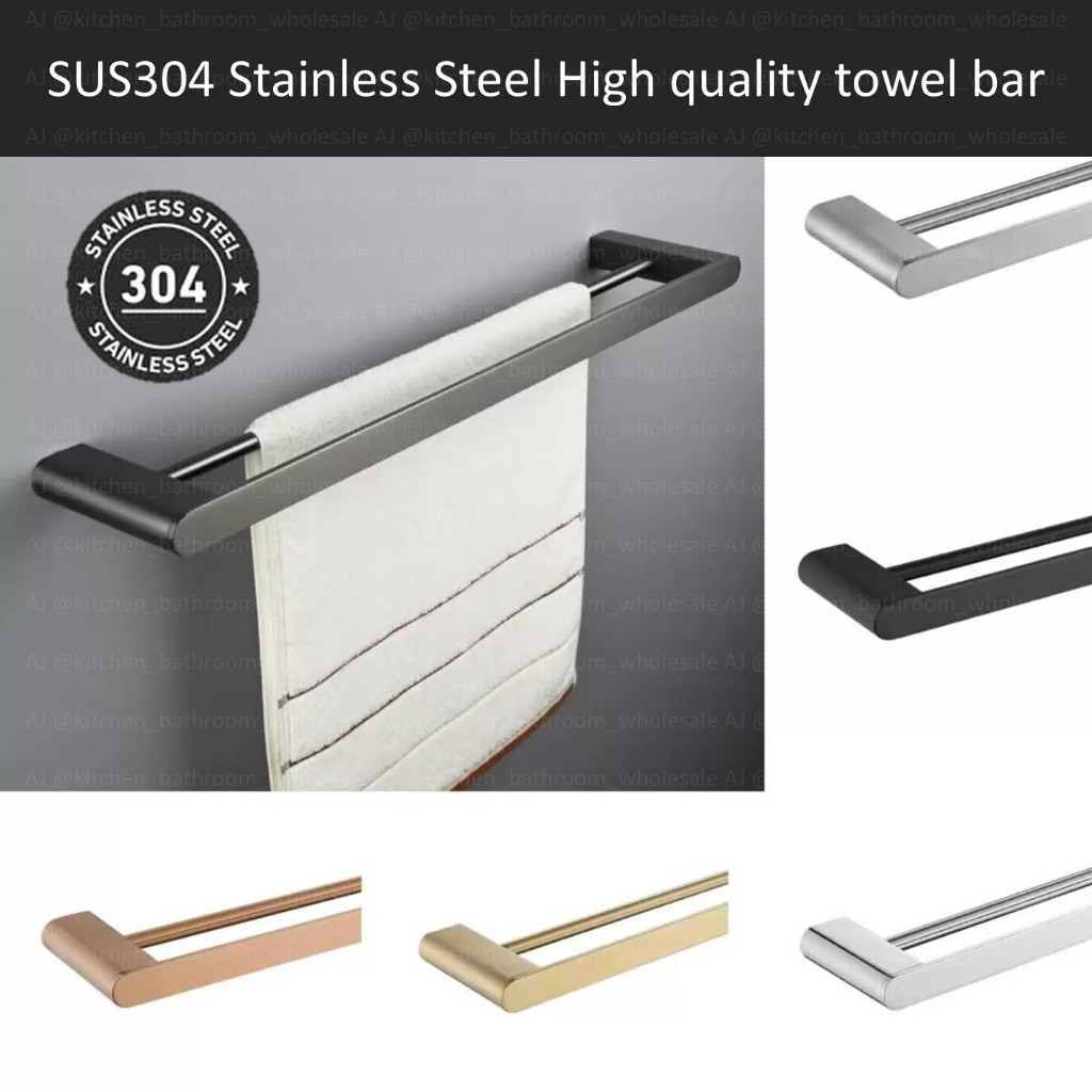 SUS304 Stainless steel towel bar rack / Authentic SUS304 & PVD coated ...