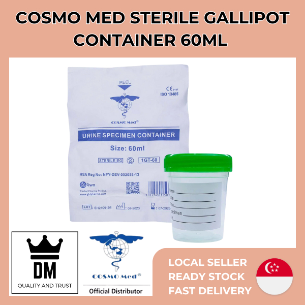 【SG Ready Stock】Cosmo Med Sterile Gallipot Container 60ml - 10pc Per ...