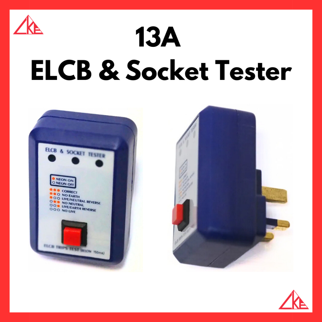 13A ELCB and Socket Tester (Suitable for houldhold) - [NEW PACKAGING ...
