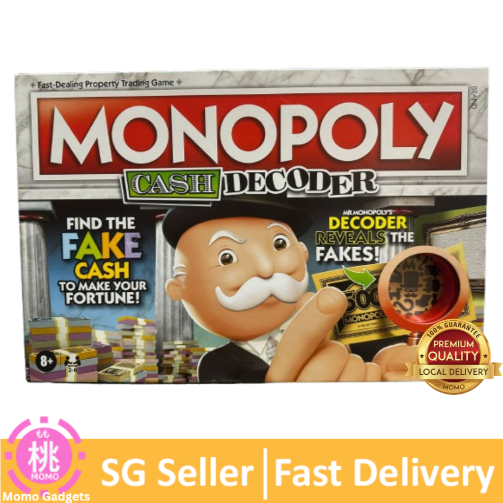 MONOPOLY Crooked Cash / Decoder Board Game for Families and Kids Ages 8 ...
