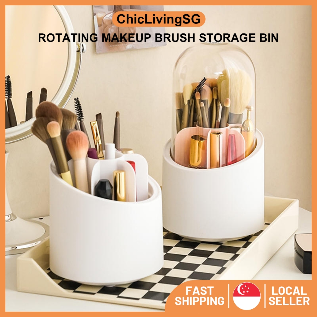 【SG】Rotatable Make Up Brush Holder / 360 Rotary Makeup Brush Storage ...