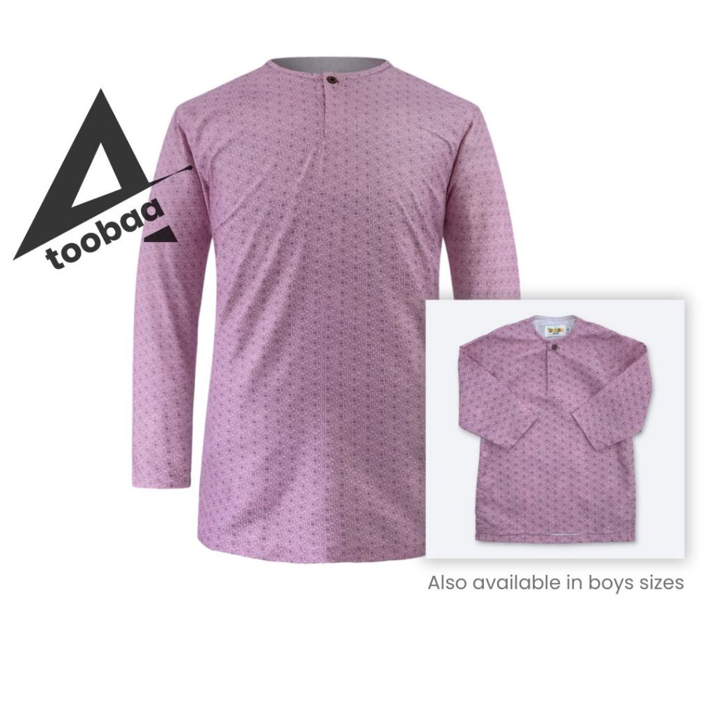 Men & Boys Kurta Inara - Pastel by Toobaa (Baju Batik Lelaki) | Shopee ...