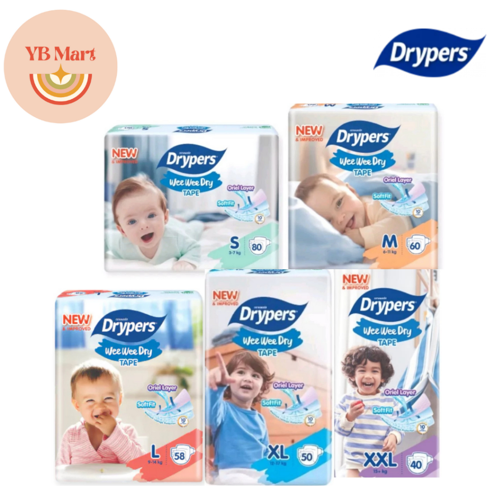 Drypers Wee Wee Dry Baby Diaper (S/M/L/XL/XXL) | Shopee Singapore