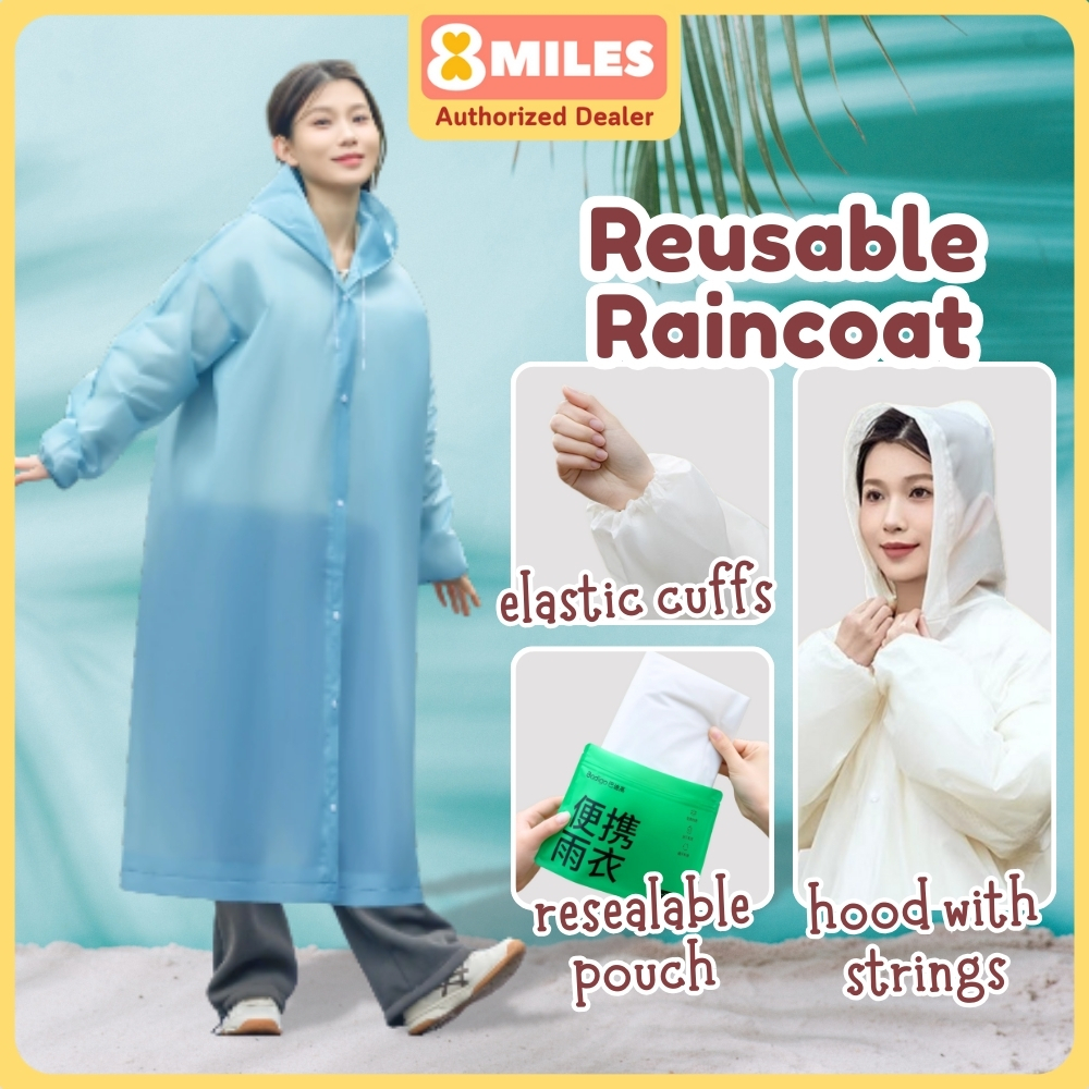 Lightweight Reusable Adult Raincoat Disposable Poncho With Hood Rain ...