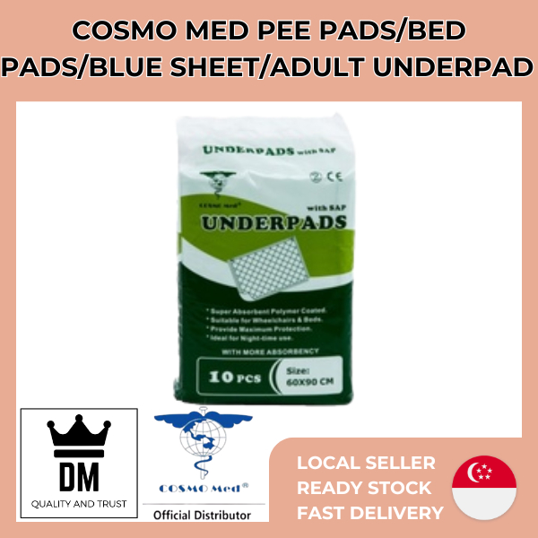 【SG Ready Stock】COSMO Med Pee Pads/Bed Pads/Blue Sheet/Adult Underpad ...