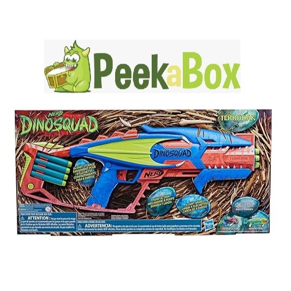 Nerf DinoSquad Terrodak, 12 Nerf Elite Darts, Dinosaur Design, 4 Dart ...