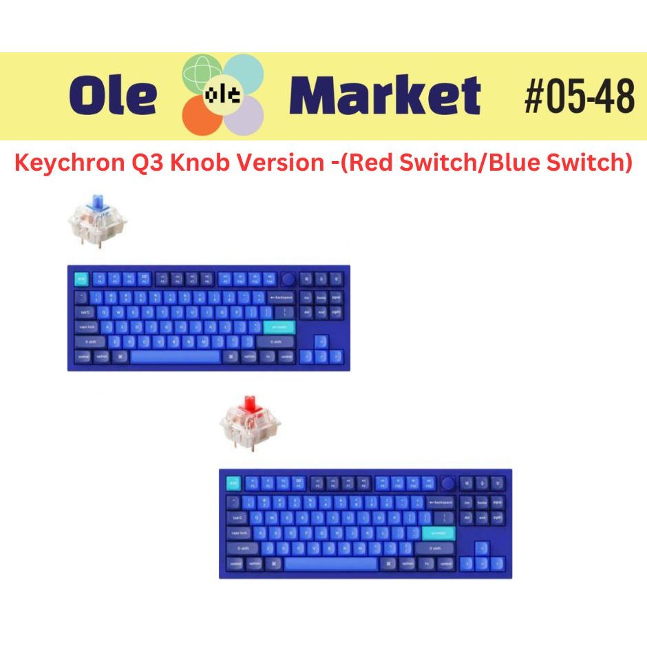 Keychron Q3 Knob Version - Blue (Red Switch/Blue Switch) keyboard ...