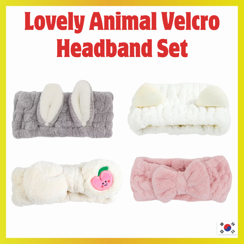 [DAISO KORA]Cute Hairband Collection – Animal Velcro / Embroidered ...