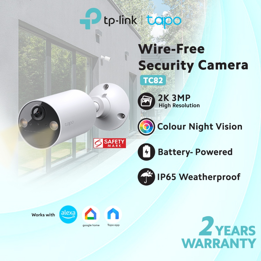 TP-Link 4MP/2K QHD Wire-Free Security CCTV TC82 180 Days Battery Life ...