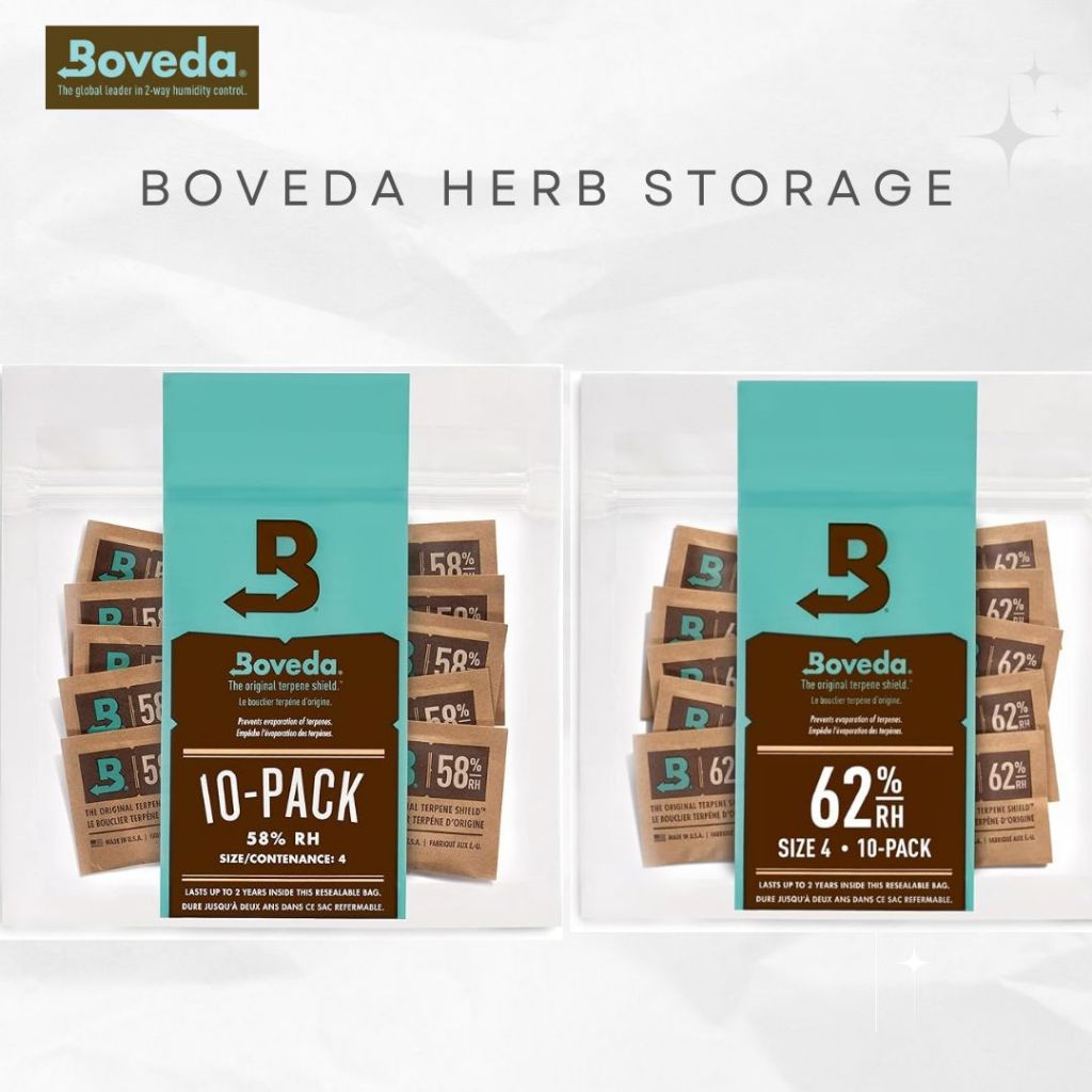 Boveda Herb Storage 62-RH 2-Way Humidity Control Size 4 (Maximum 1/2 ...