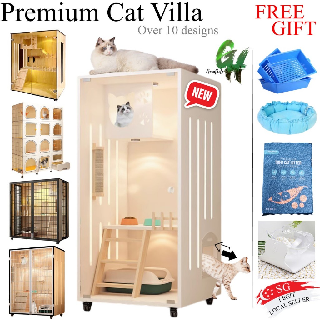 Cat Condo Apartment/Cat Villa/cat tree/Cat House villa/Wooden Cat House ...