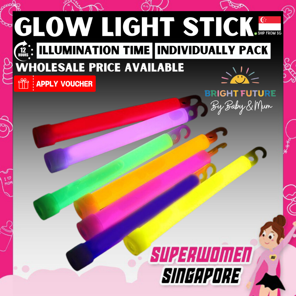 6 inches Long Light Stick Glow Sticks Neon Party Light Festival ...