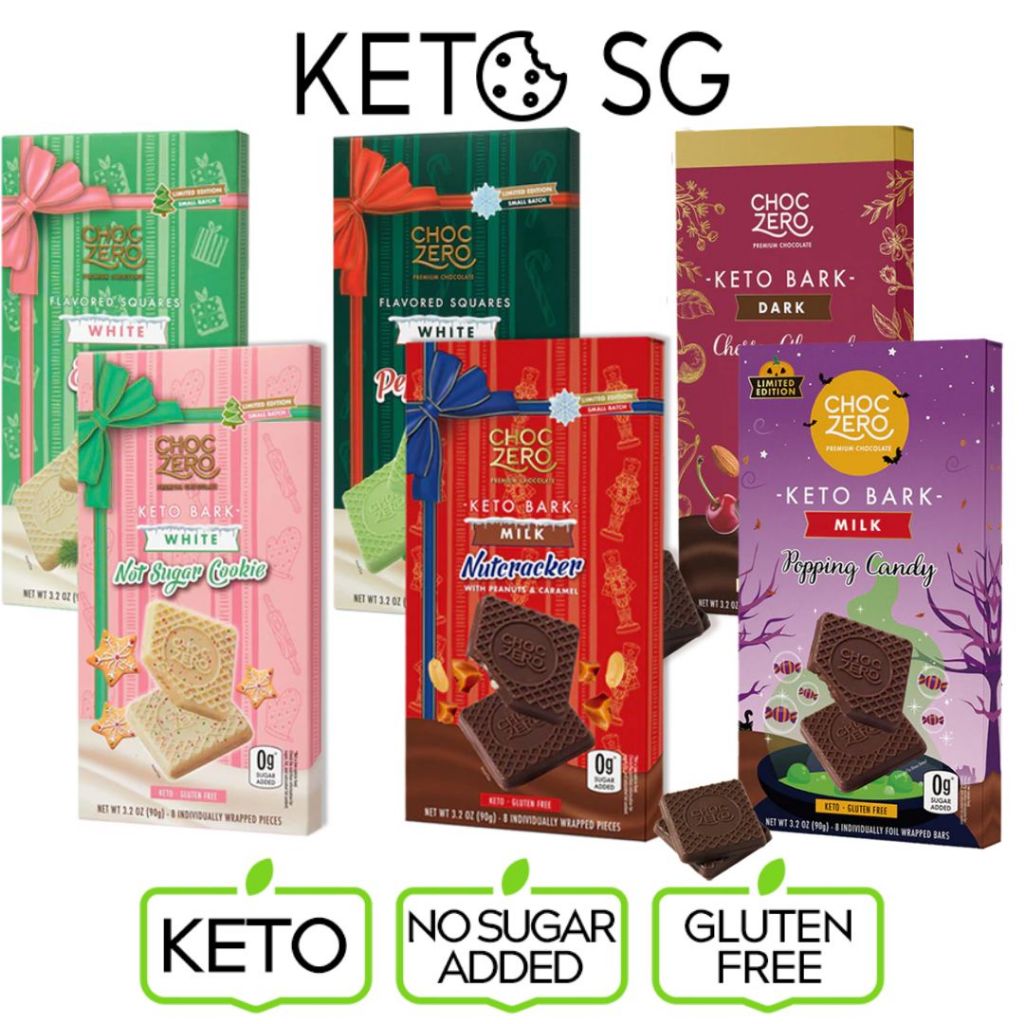 ChocZero Keto Dark/White/Milk Chocolate Bark Bars Caramel Raspberry ...