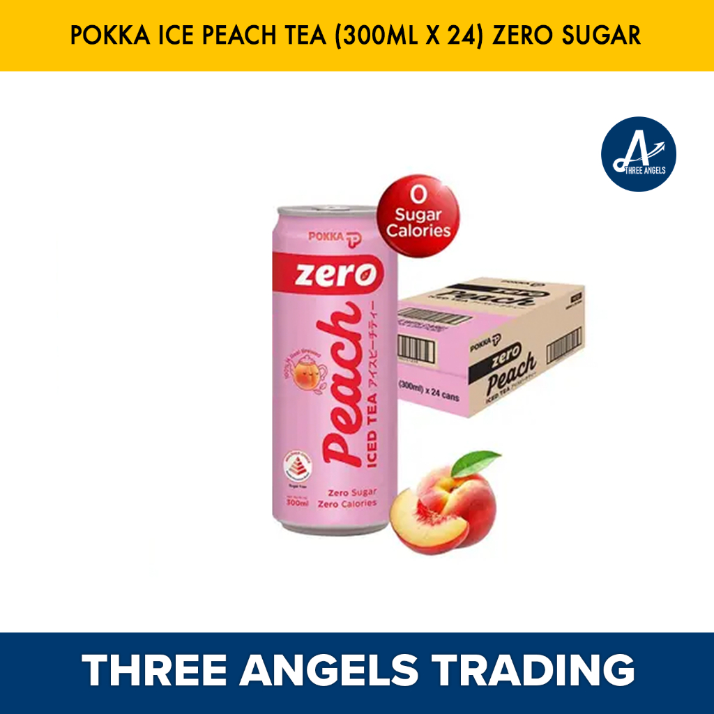 Pokka Ice Peach Tea (300ml x 24) Zero Sugar | Shopee Singapore