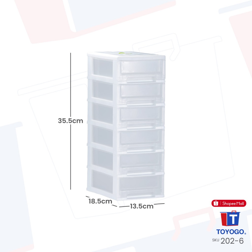TOYOGO Small Storage Cabinet for Stationery & Accessories (202-6 ...