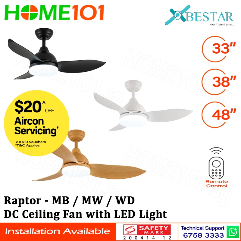 ($1 REPLACEMENT) Bestar DC Motor Ceiling Fan with Remote Control ...
