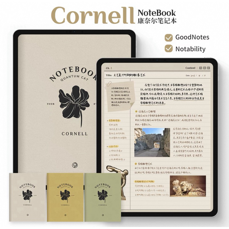 Cornell Cornell Notebook | GoodNotes Template | Notability Digital ...