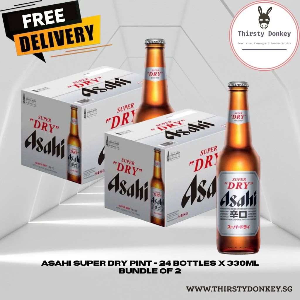 Asahi Super Dry Pint - 24 bottles X 330ml (Bundle of 2) (BBD: 11/2025) | Shopee Singapore