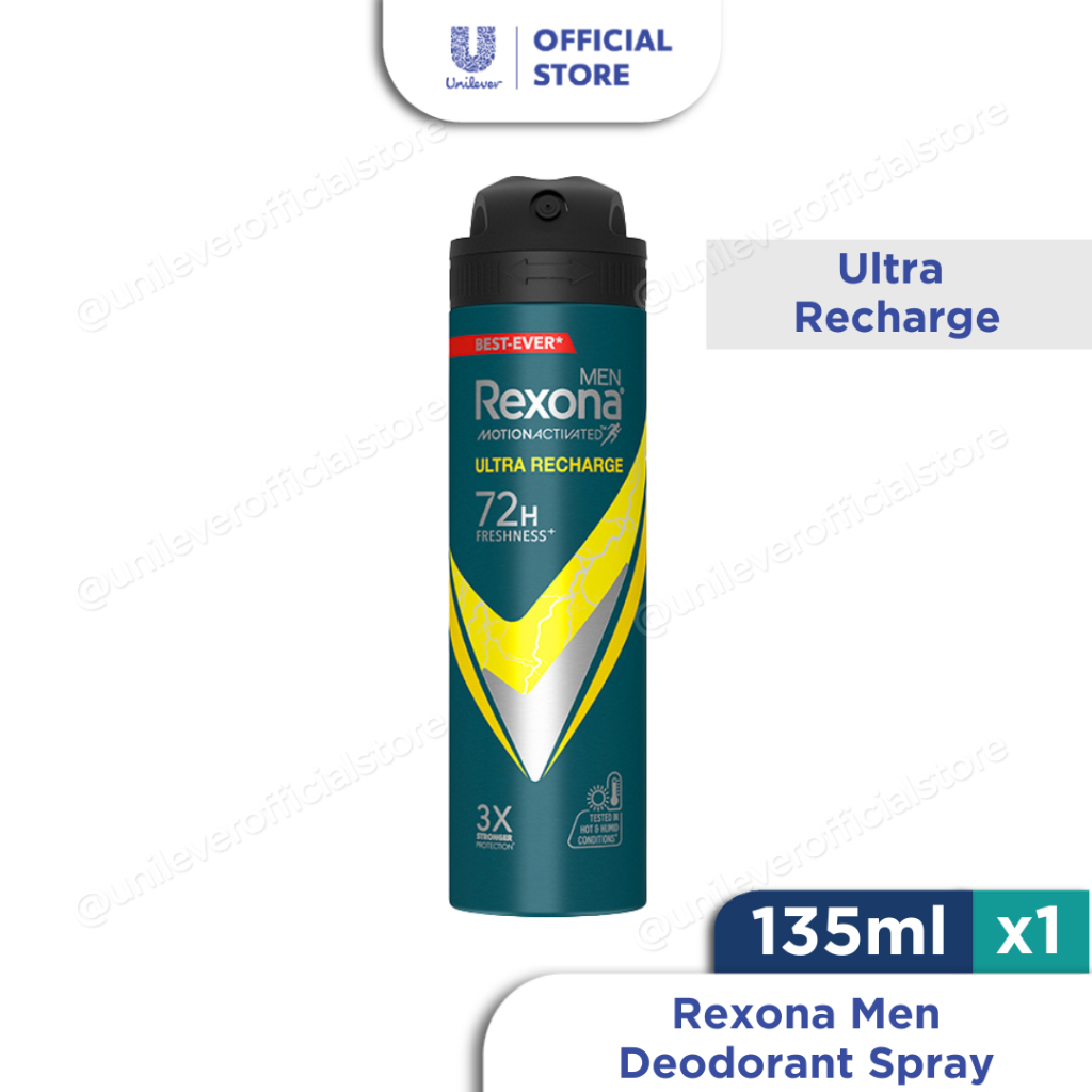 Rexona Men Ultra Recharge Deodorant Spray 135ml | Shopee Singapore