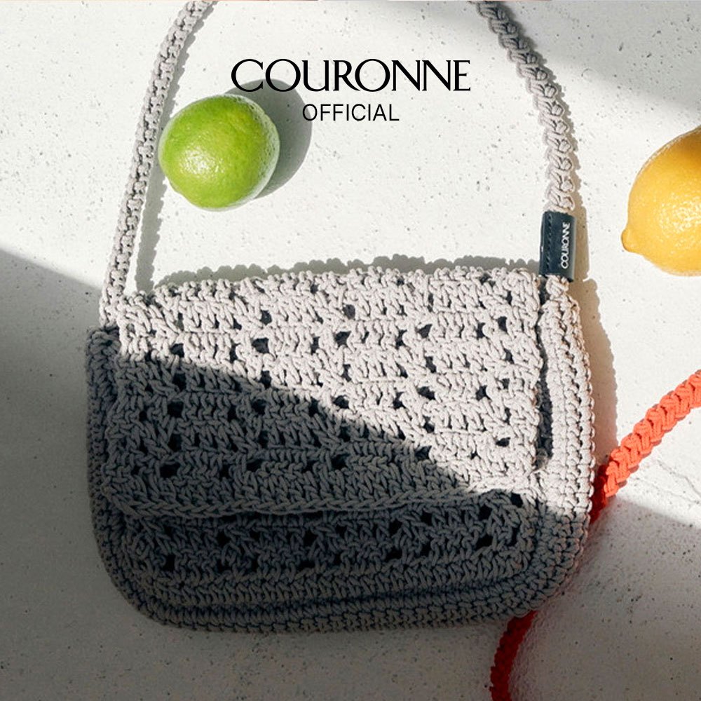 [COURONNE] Fleuve Crossbody Shoulder Bag 25 (Beige Gray) | Shopee Singapore