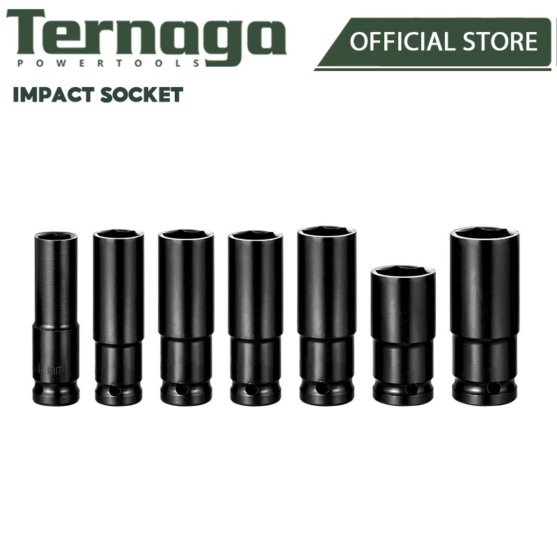 Ternaga Deep 1/2" Impact Wrench Hex Socket Head Set Kit 7 pcs 12~27mm ...
