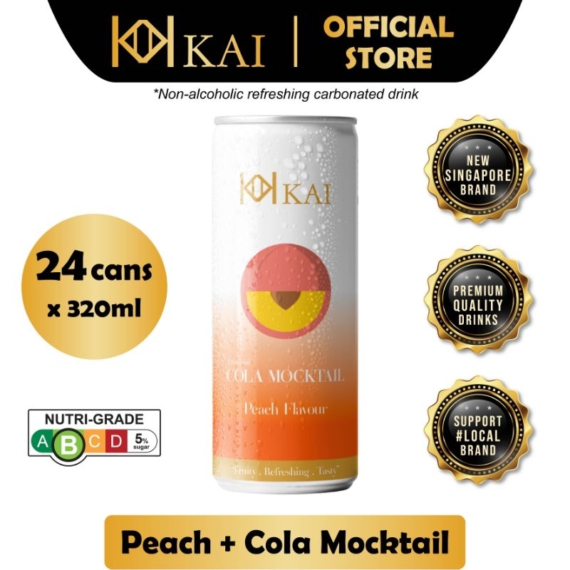 [𝗡𝗘𝗪 𝗟𝗔𝗨𝗡𝗖𝗛!] 𝗞𝗔𝗜 - 𝗖𝗼𝗹𝗮 𝗠𝗼𝗰𝗸𝘁𝗮𝗶𝗹 [PEACH] [READY STOCKS] x 24 CANS [𝐄𝐱𝐩 ...