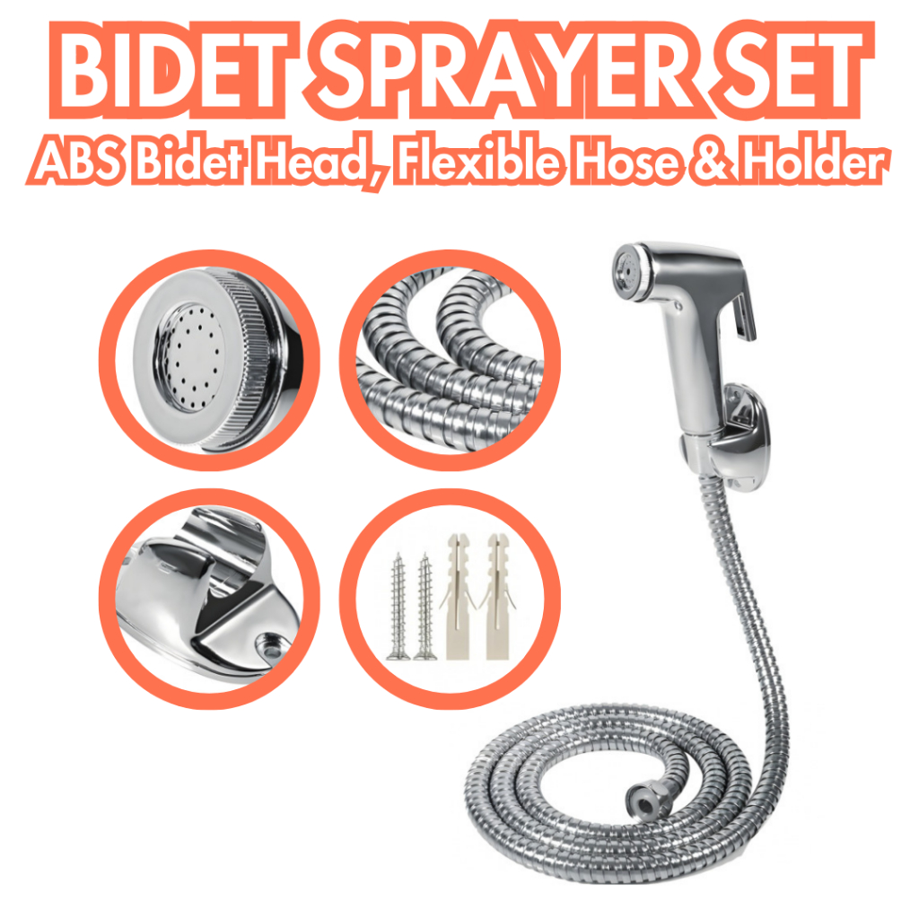 Handheld Bidet Sprayer High Pressure Bathroom Toilet Spray Gun with ...