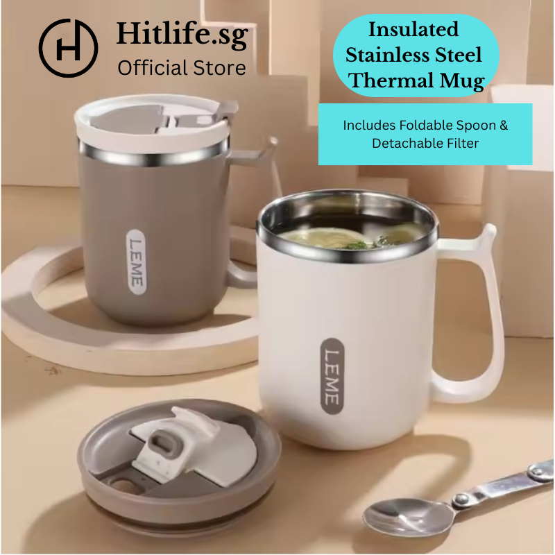 [SG Seller] Insulated Stainless Steel Thermal Coffee Mug Tea Mug ...