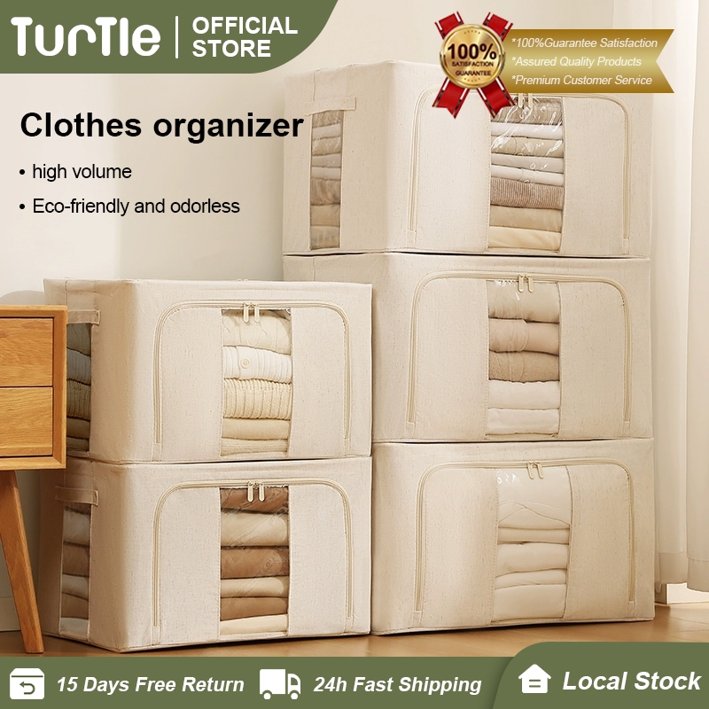 TURTLE Large Volume Stackable Clothing Storage Box Foldable Wardrobe ...